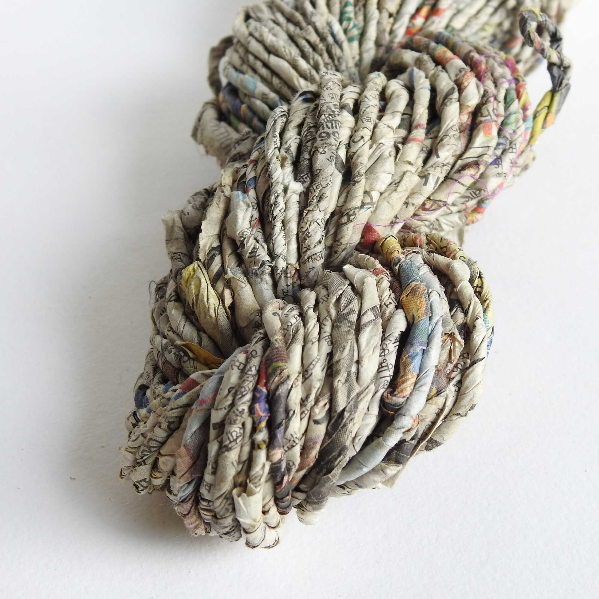 Newspaper Yarn | Upcycled Chunky Clean Sustainable | Weaving Crafts ...