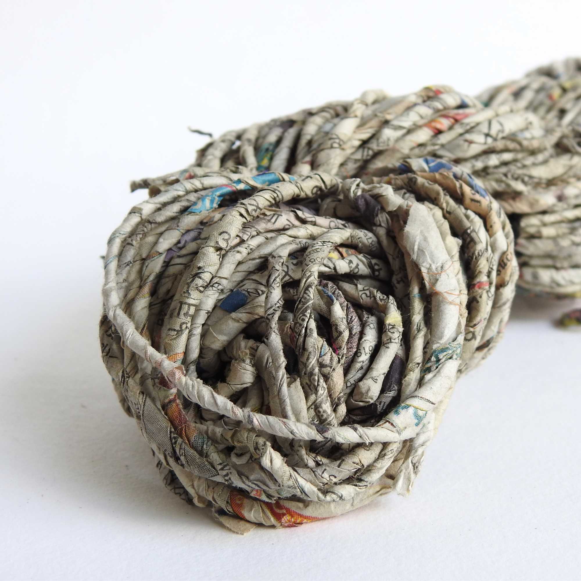 Newspaper Yarn | Recycled Chunky Clean Sustainable | Weaving Crafts ...
