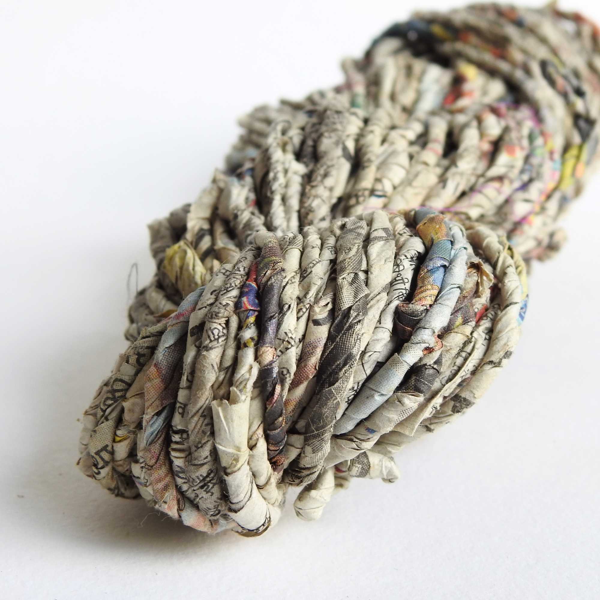 Newspaper Yarn | Upcycled Chunky Clean Sustainable | Weaving Crafts ...