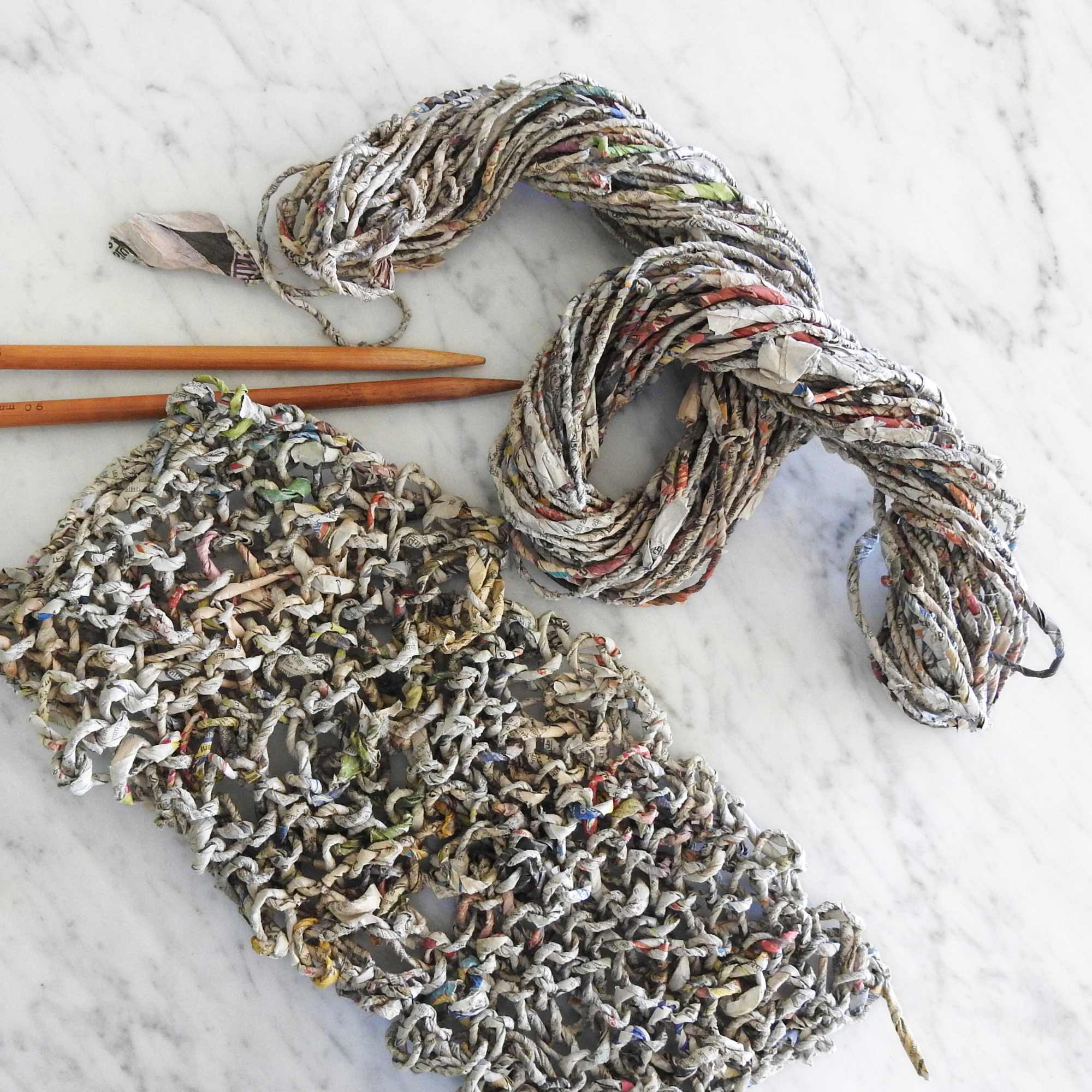 Newspaper Yarn | Upcycled Chunky Clean Sustainable | Weaving Crafts ...