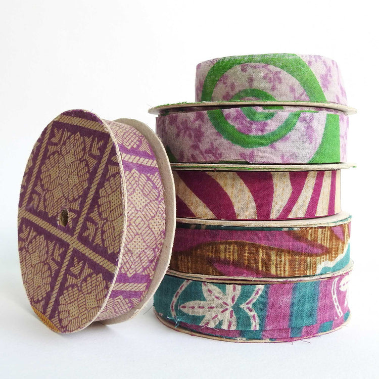 Fair Trade Upcycled Cotton Sari Ribbon – ORA Fabulous Fibres