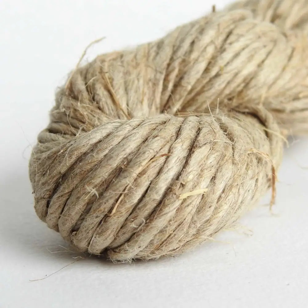 Chunky Linen Thread - Natural Unpolished Unbleached | ORA Fabulous Fibres